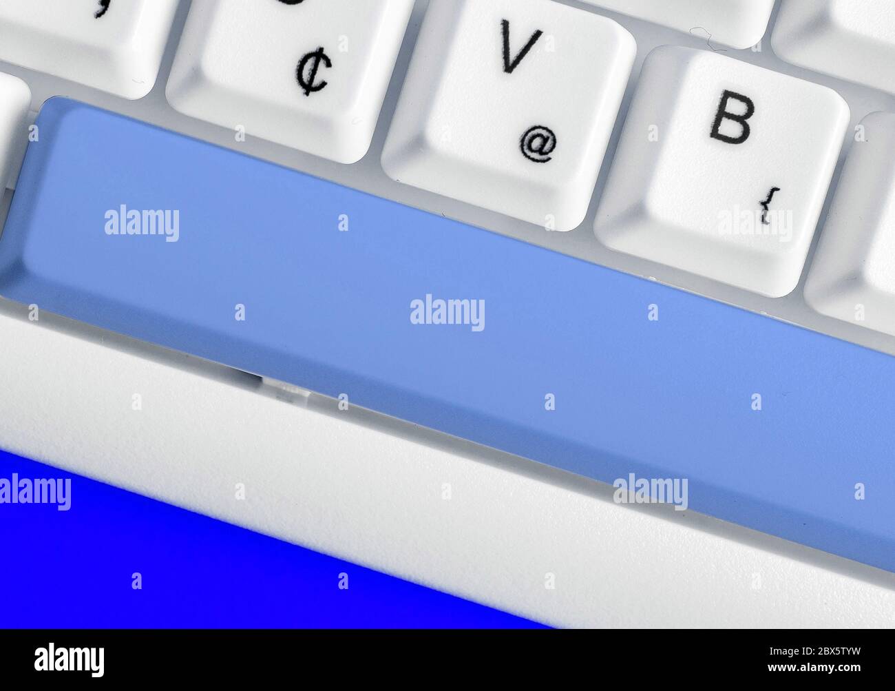 Pc Keyboard Key With Empty Note Paper Above Copy Space Stock Photo - Alamy