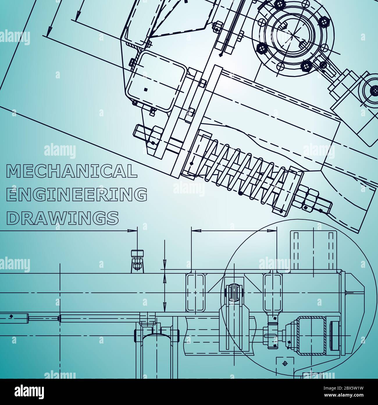 Blueprint, scheme, plan, sketch. Technical illustrations, backgrounds ...