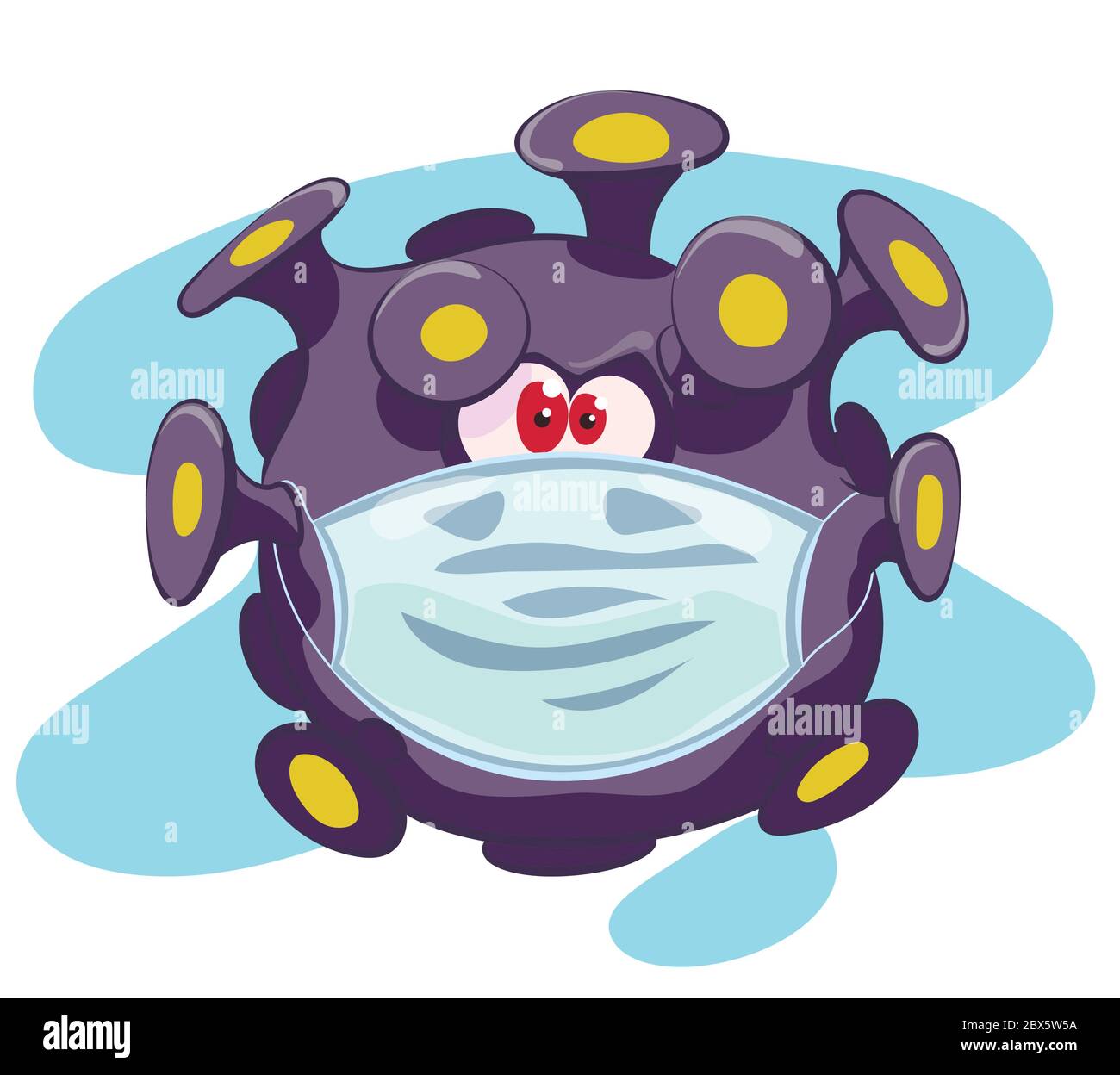 Virus in medical mask vector illustration Stock Vector Image & Art - Alamy