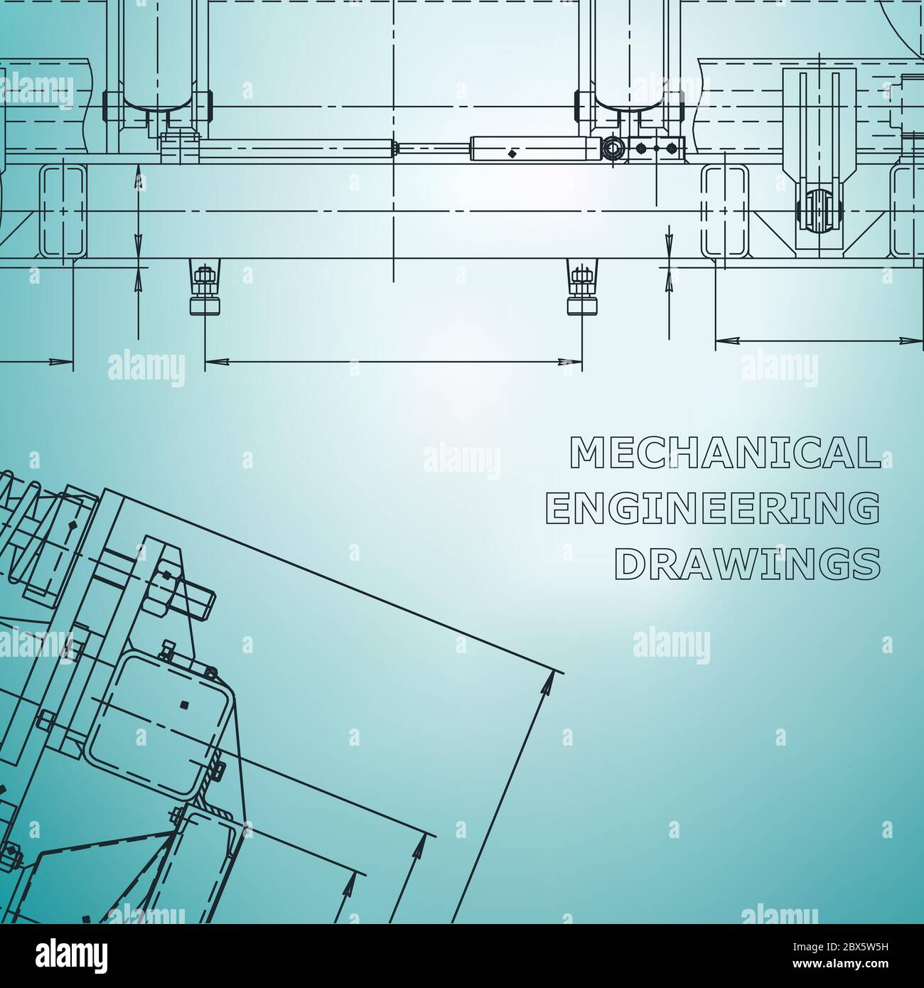 Corporate Identity. Blueprint, scheme, Light blue sketch. Technical ...