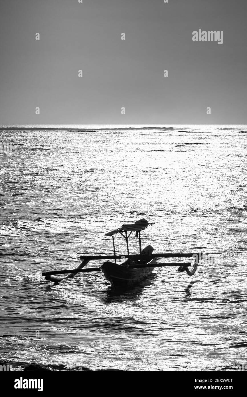 Ocean beach shore bali Black and White Stock Photos & Images - Alamy