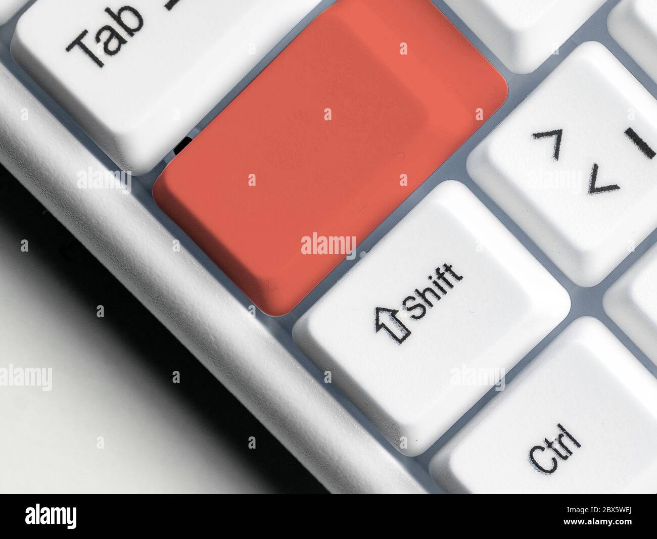 Pc Keyboard Key With Empty Note Paper Above Copy Space Stock Photo - Alamy