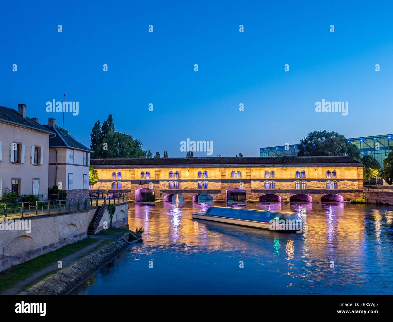 Tourist area "Petite France" in Strasbourg, France and covered bridges ...