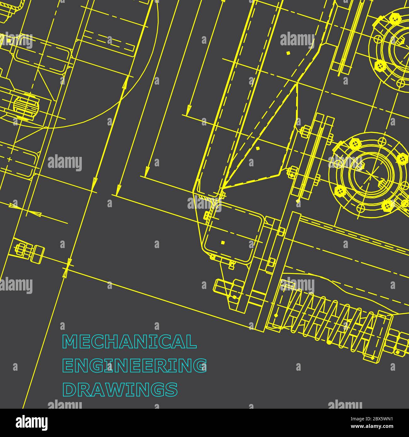 Blueprint. Corporate Identity. Vector engineering illustration. Gray ...