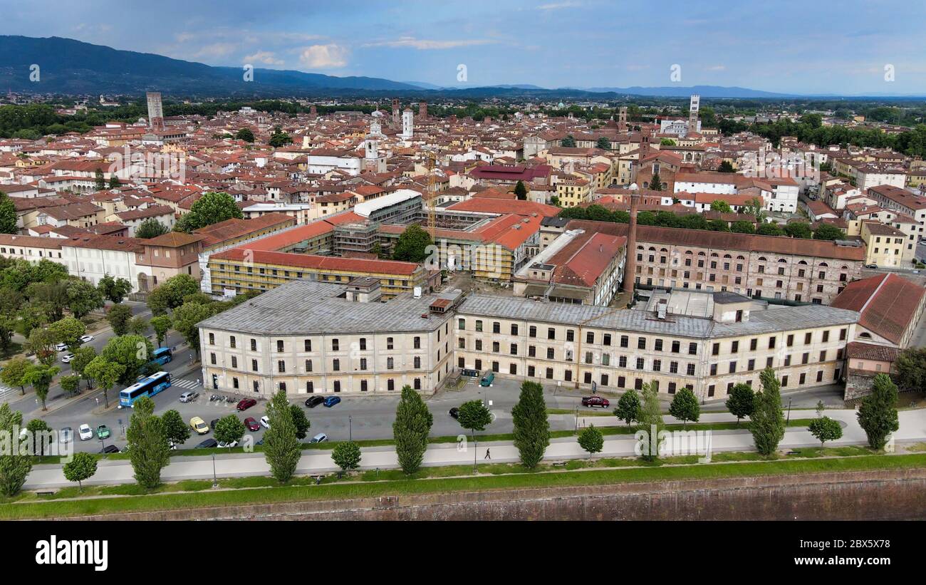 Amazing aerial view of Lucca, Tuscany Stock Photo - Alamy