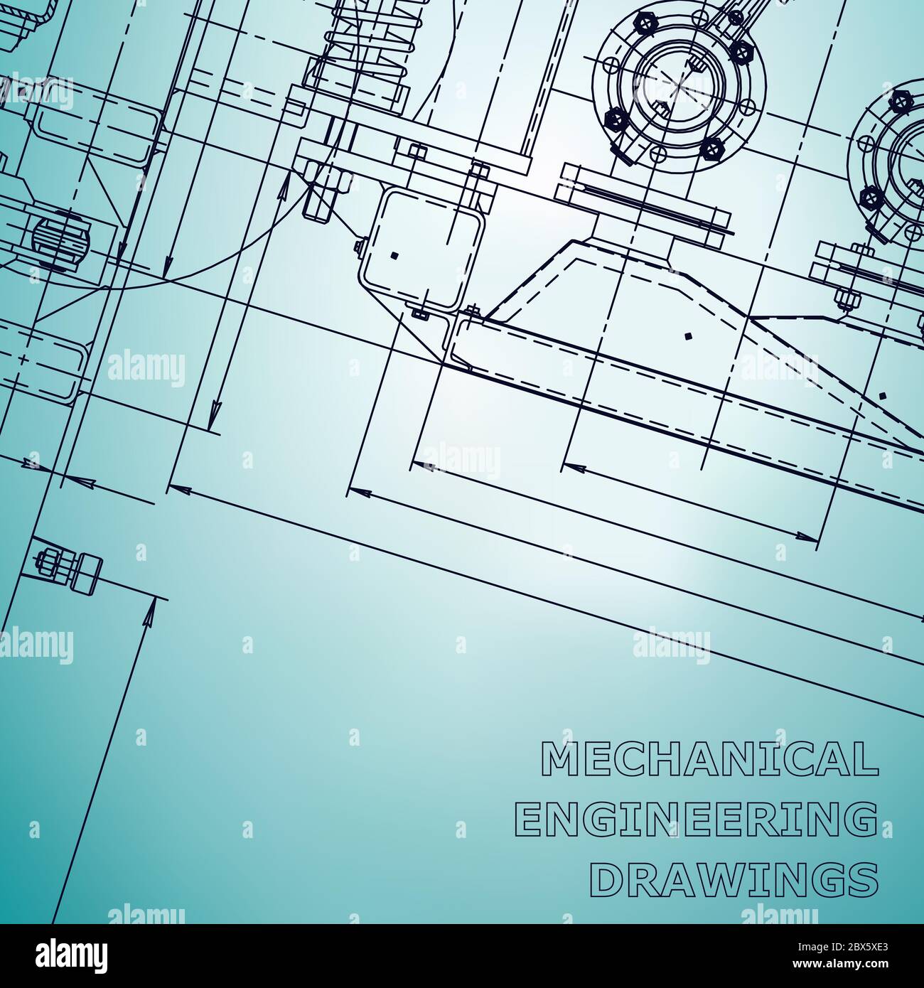 Blueprint. Vector engineering illustration. Computer aided design systems. Corporate Identity ...
