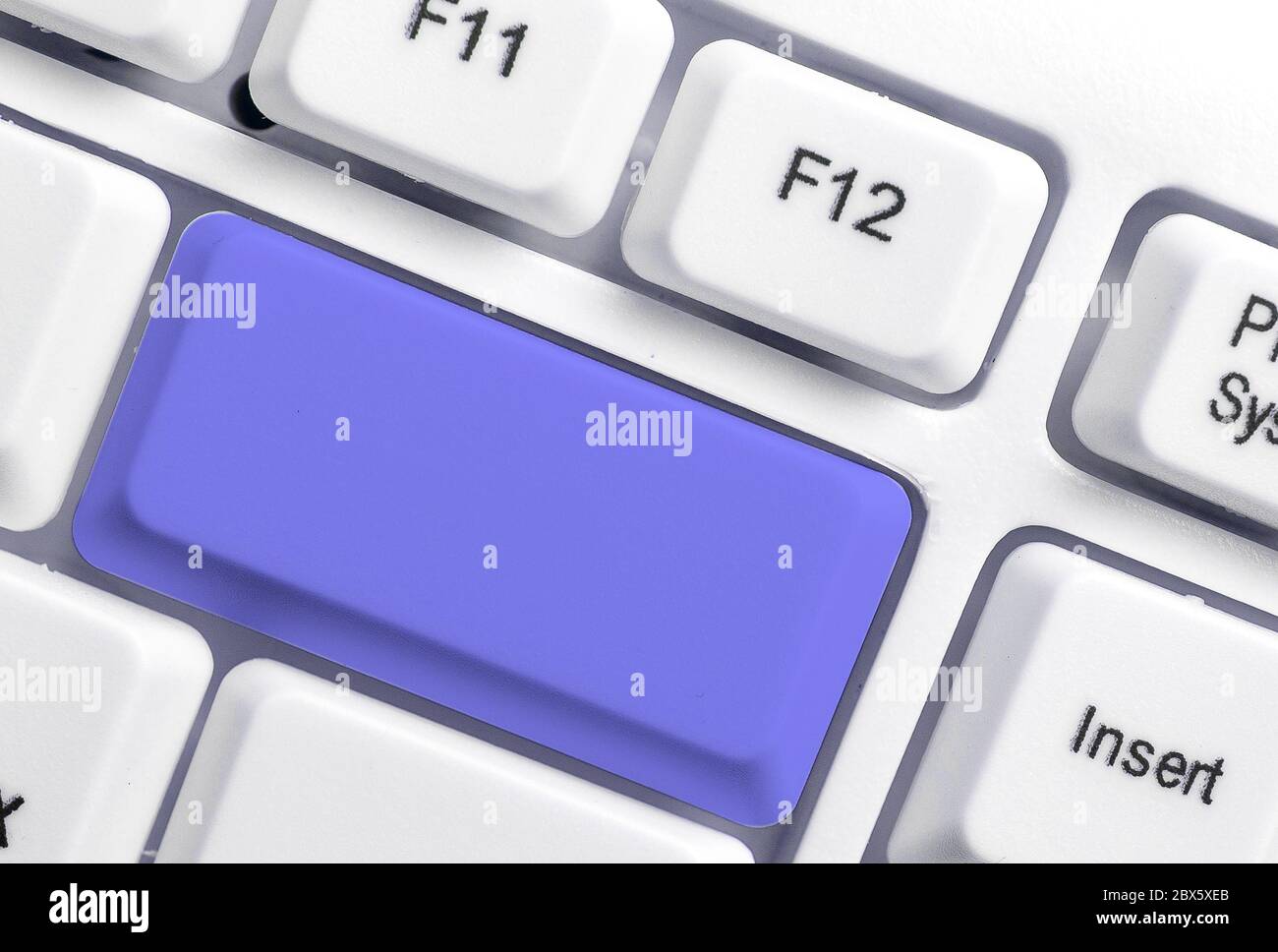 Pc Keyboard Key With Empty Note Paper Above Copy Space Stock Photo - Alamy