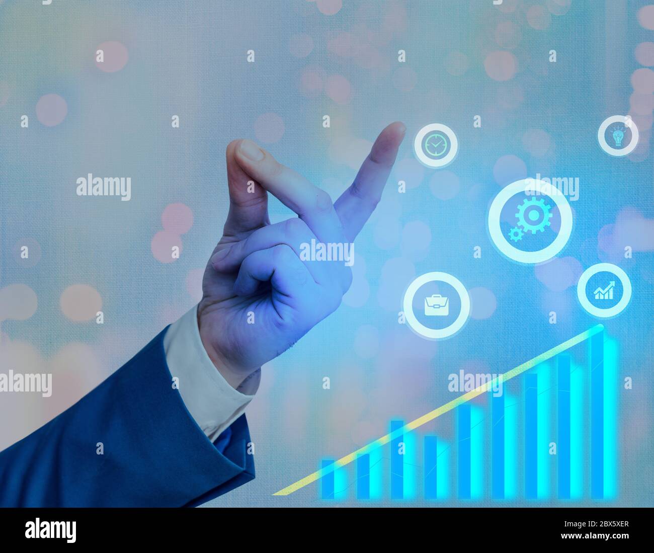 Ascending Growth Trends Movement Performance Financial Chart Status ...