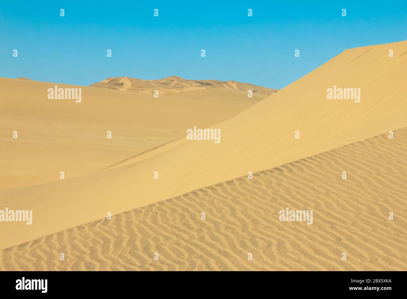 Big sand dunes panorama. Desert and coastal beach sand landscape ...