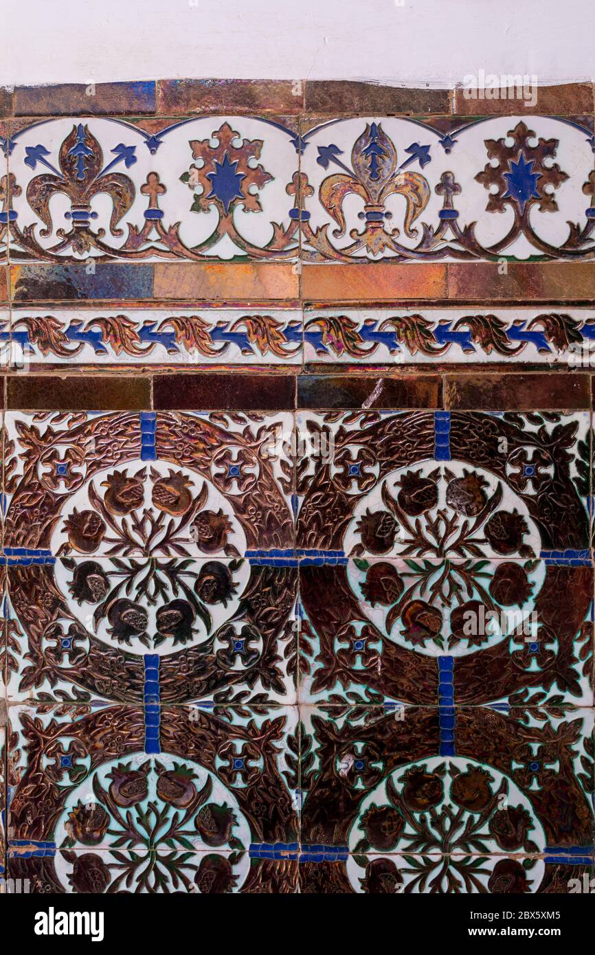 Wall tiles with traditional geometrical floral motive, but more modern ...