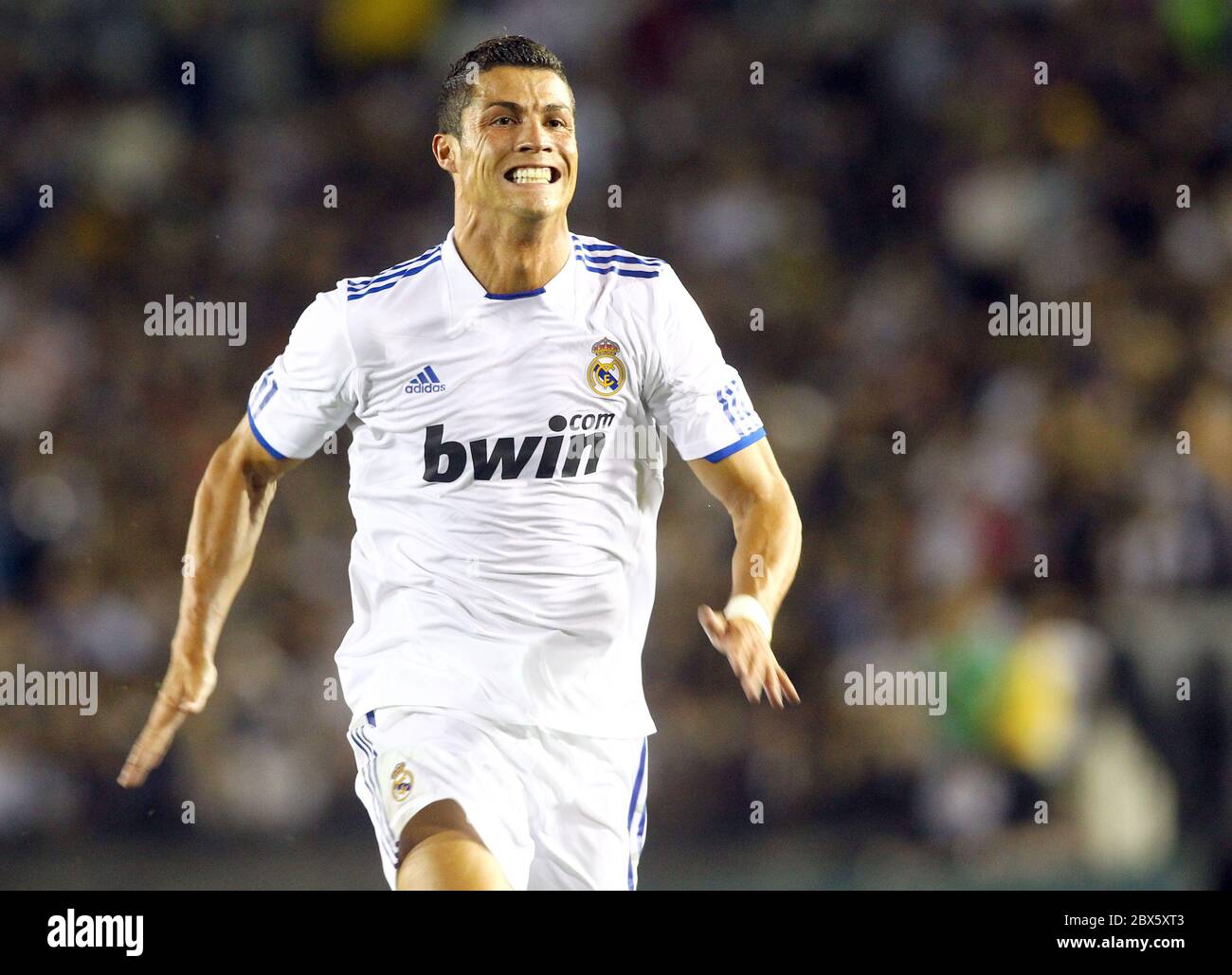 Cristiano Ronaldo in action for Real Madrid in a soccer friendly mach ...