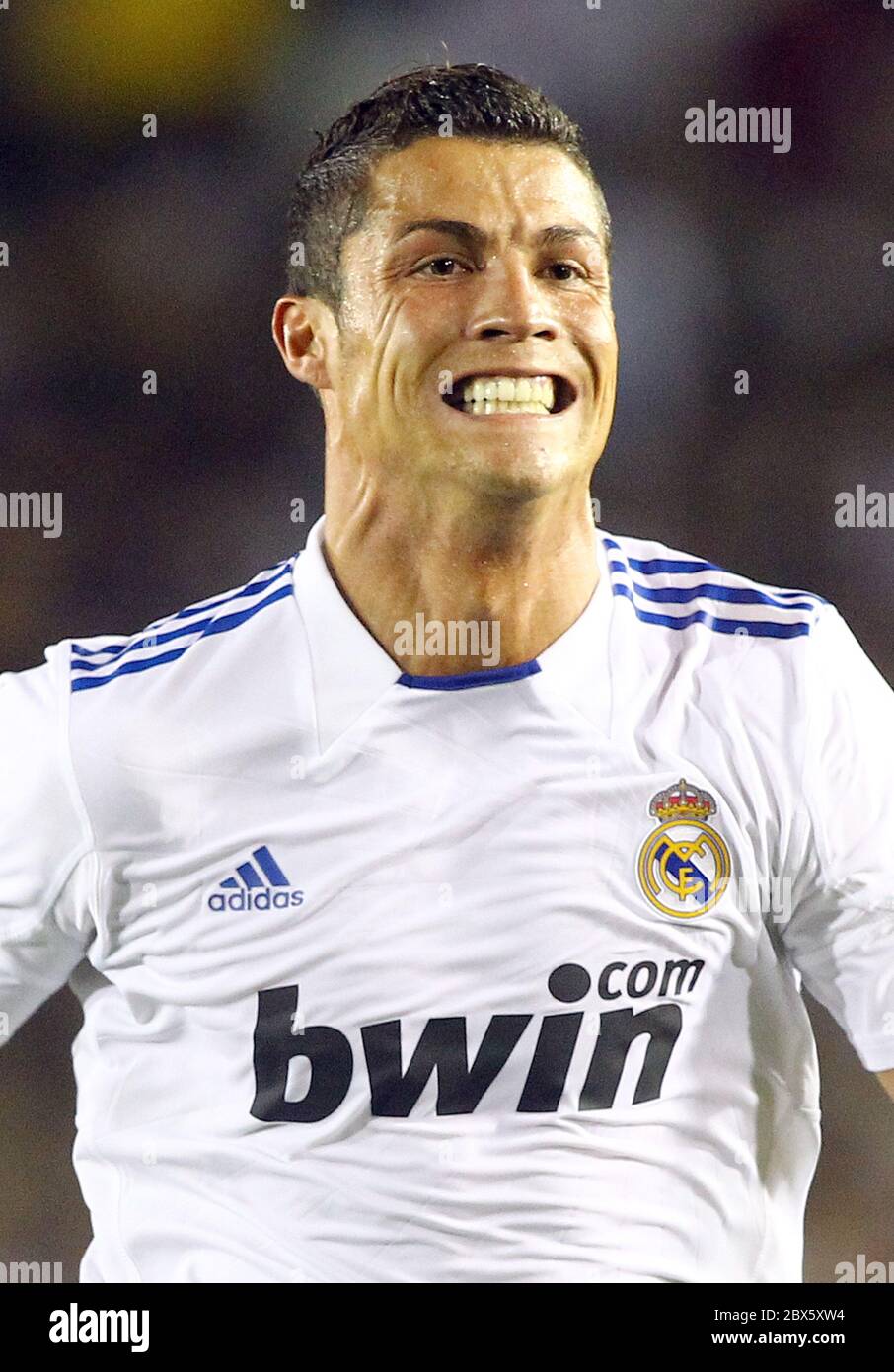 Cristiano Ronaldo in action for Real Madrid in a soccer friendly mach ...