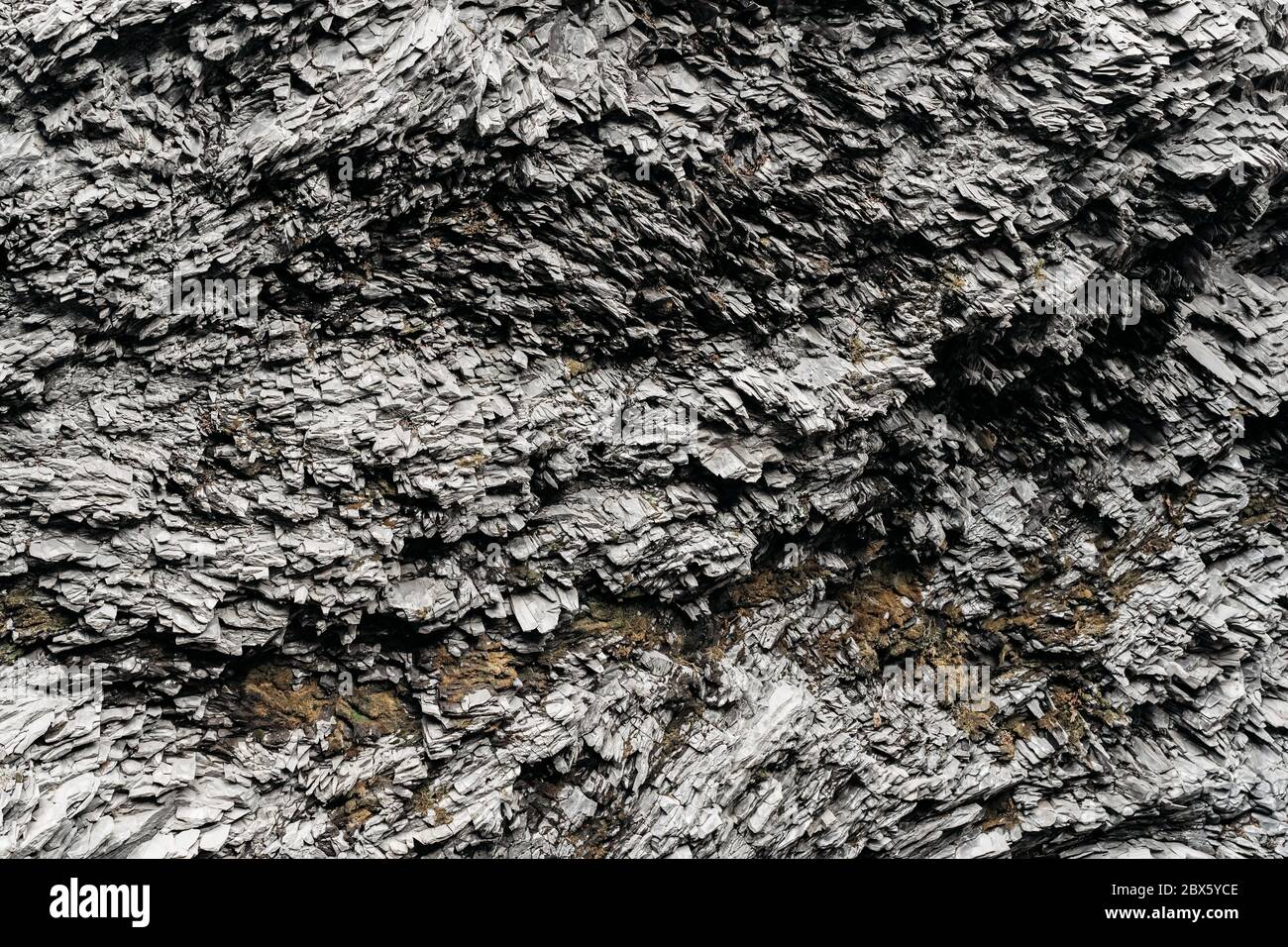 Closeup of texture of basalt stones on the beach of Vik, Iceland Stock ...
