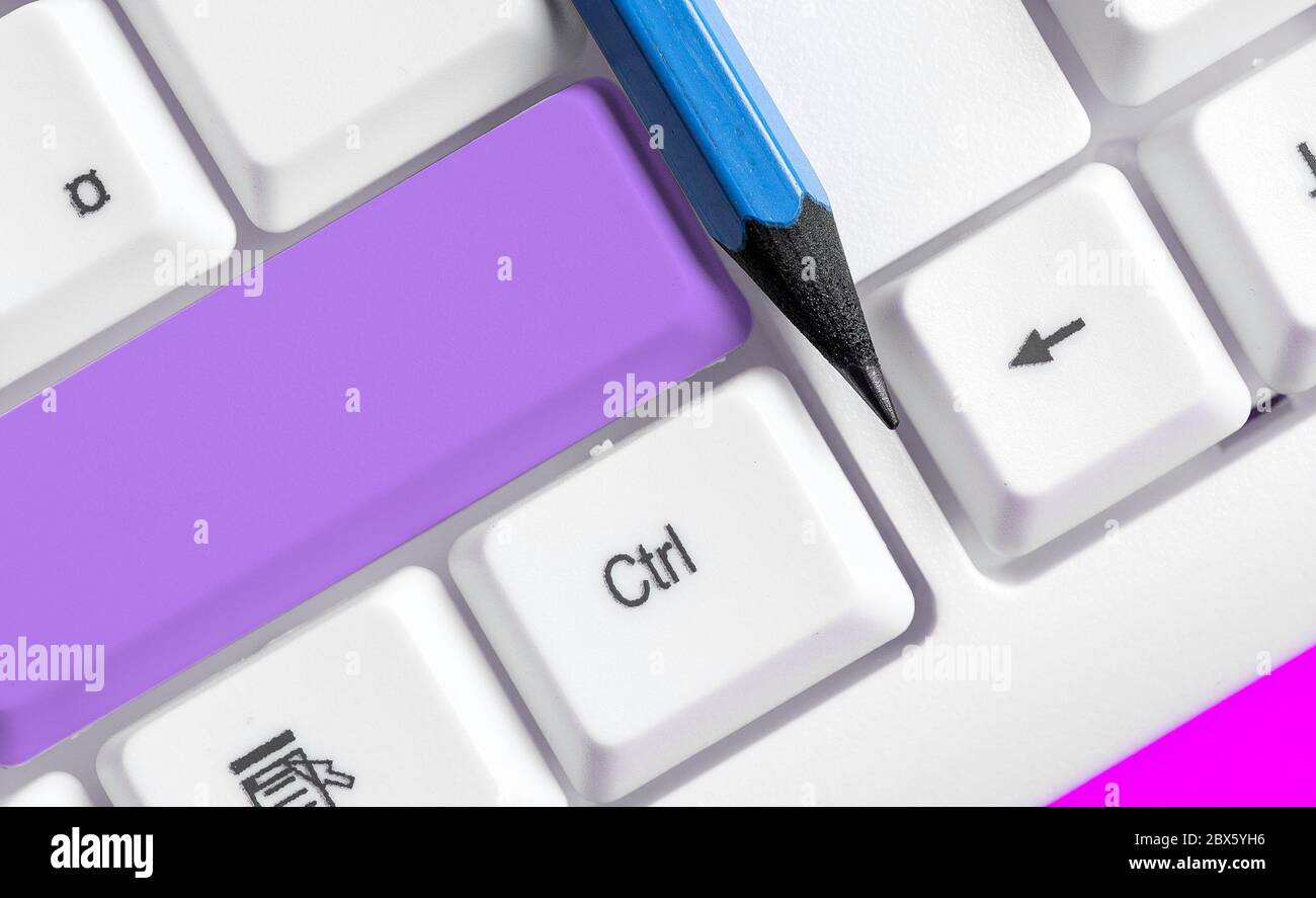 Pc Keyboard Key With Empty Note Paper Above Copy Space Stock Photo - Alamy