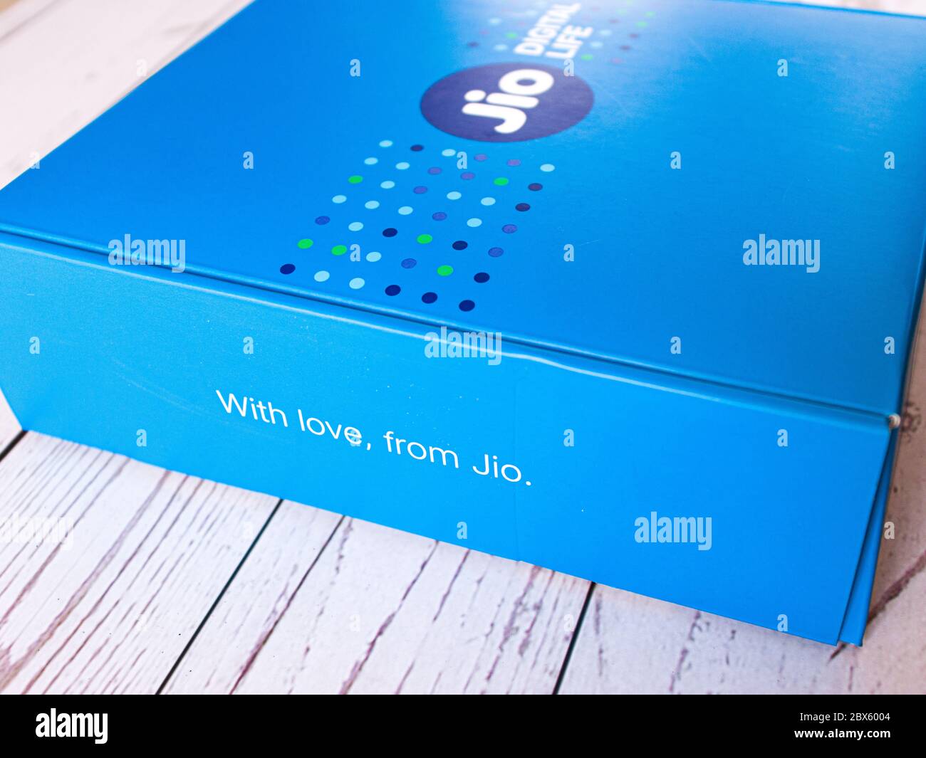 Assam, india - April 28, 2020 : Jio fibre/tv set top box 4k Stock Photo ...