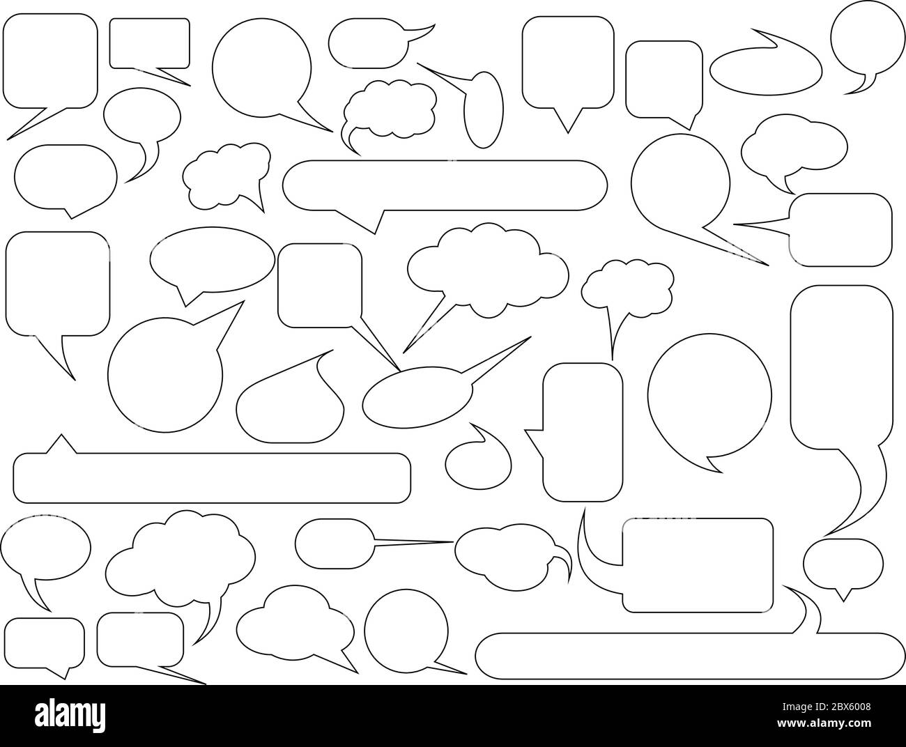 Speech bubble illustration Black and White Stock Photos & Images - Alamy