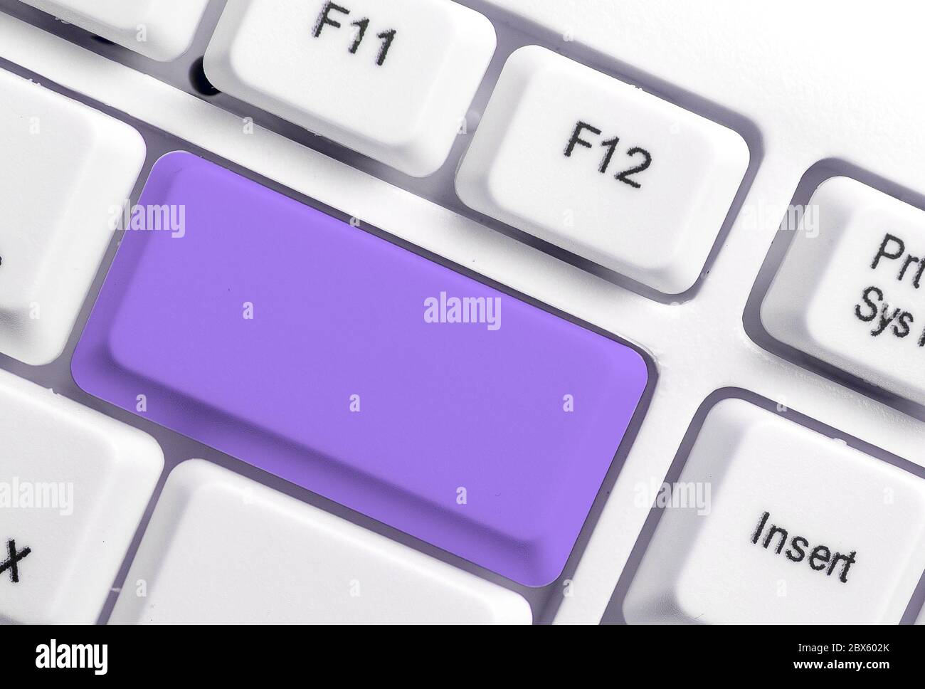 Pc Keyboard Key With Empty Note Paper Above Copy Space Stock Photo - Alamy