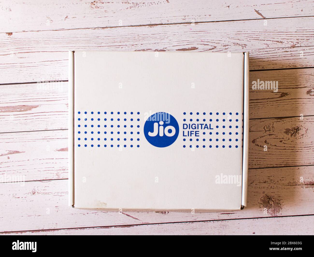 Assam, india - April 28, 2020 : Jio fibre/tv set top box 4k Stock Photo ...