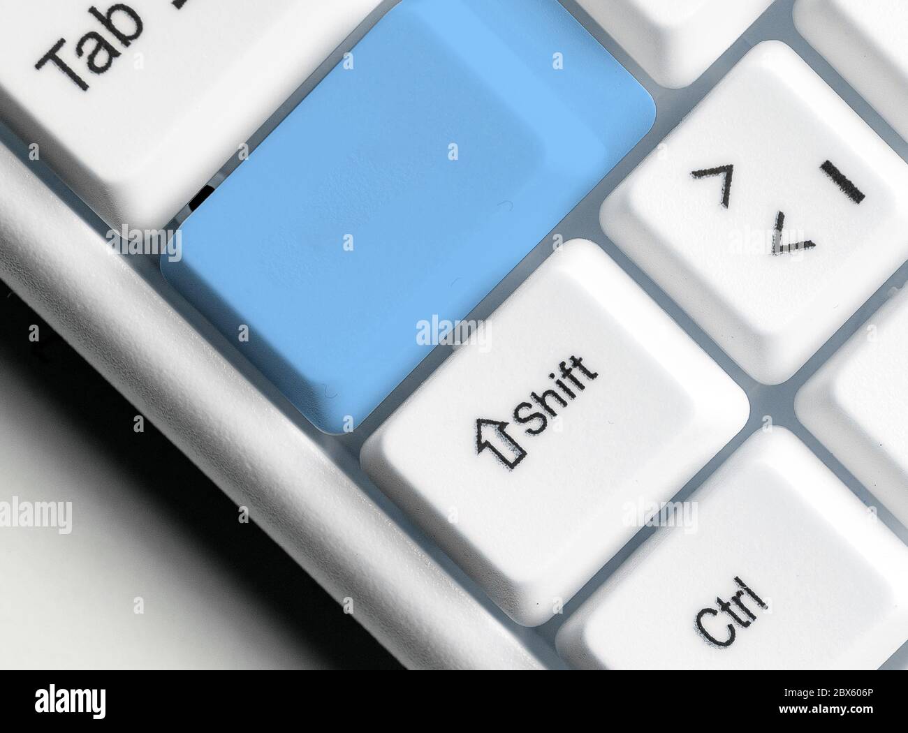 Pc Keyboard Key With Empty Note Paper Above Copy Space Stock Photo - Alamy
