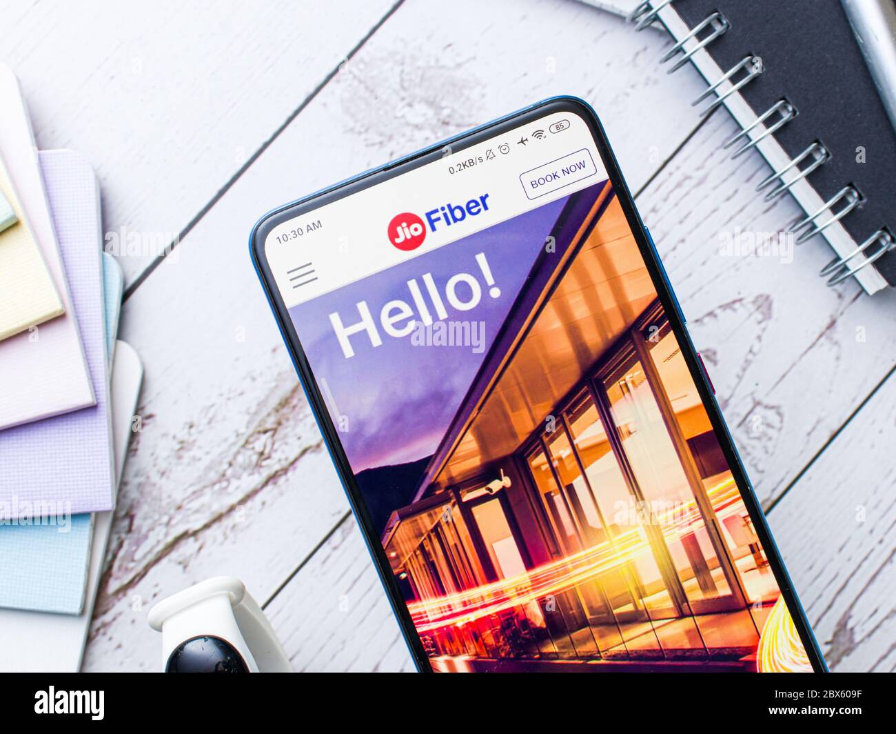 Assam, india - April 28, 2020 : Jio fibre/tv set top box 4k Stock Photo ...