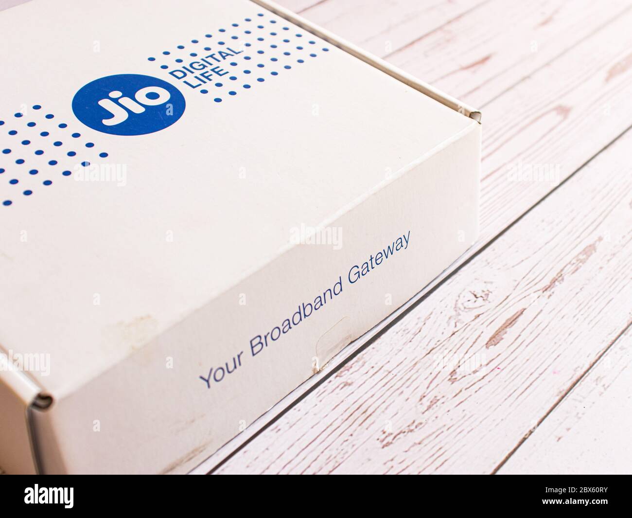 Assam, india - April 28, 2020 : Jio fibre/tv set top box 4k Stock Photo ...