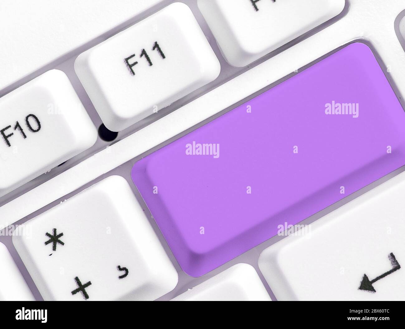 Pc Keyboard Key With Empty Note Paper Above Copy Space Stock Photo - Alamy