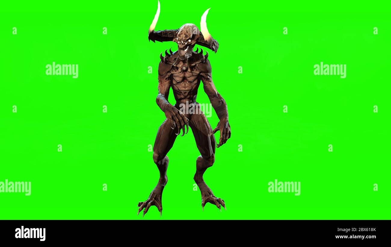 Demon mythical monster 3d render Stock Photo - Alamy