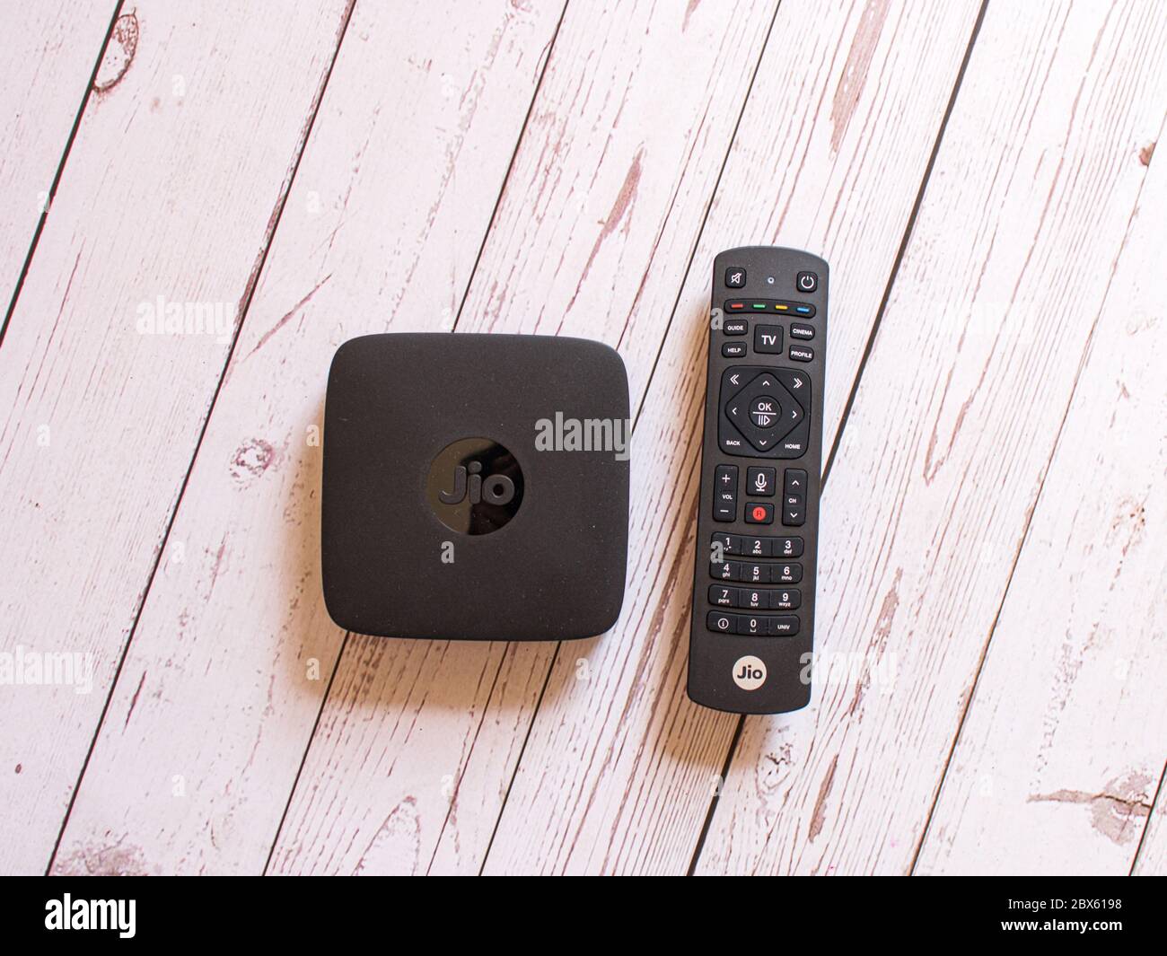 Assam, india - April 28, 2020 : Jio fibre/tv set top box 4k Stock Photo ...