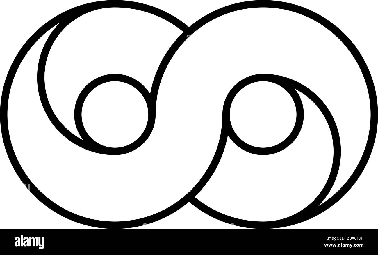 Black outline infinity symbol icon. Concept of infinite, limitless and ...