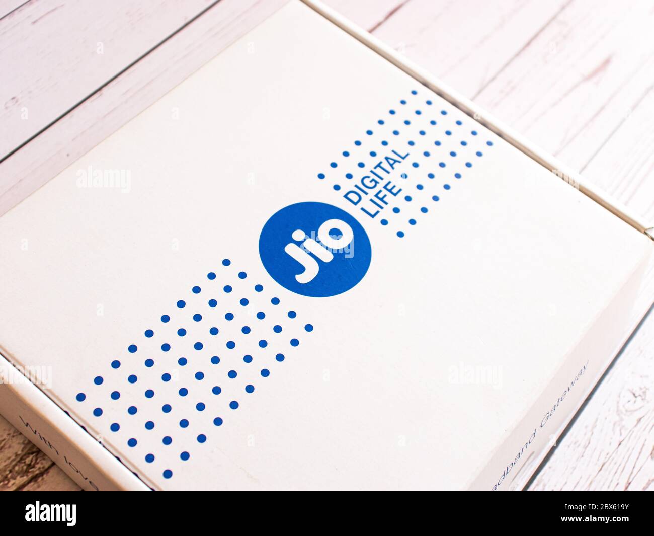 Assam, india - April 28, 2020 : Jio fibre/tv set top box 4k Stock Photo ...