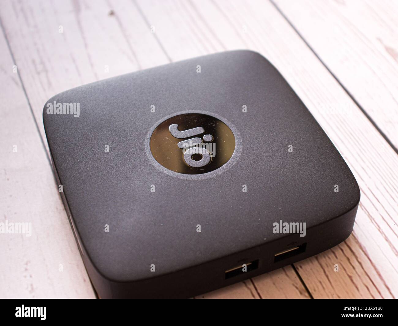 Assam, india - April 28, 2020 : Jio fibre/tv set top box 4k Stock Photo ...