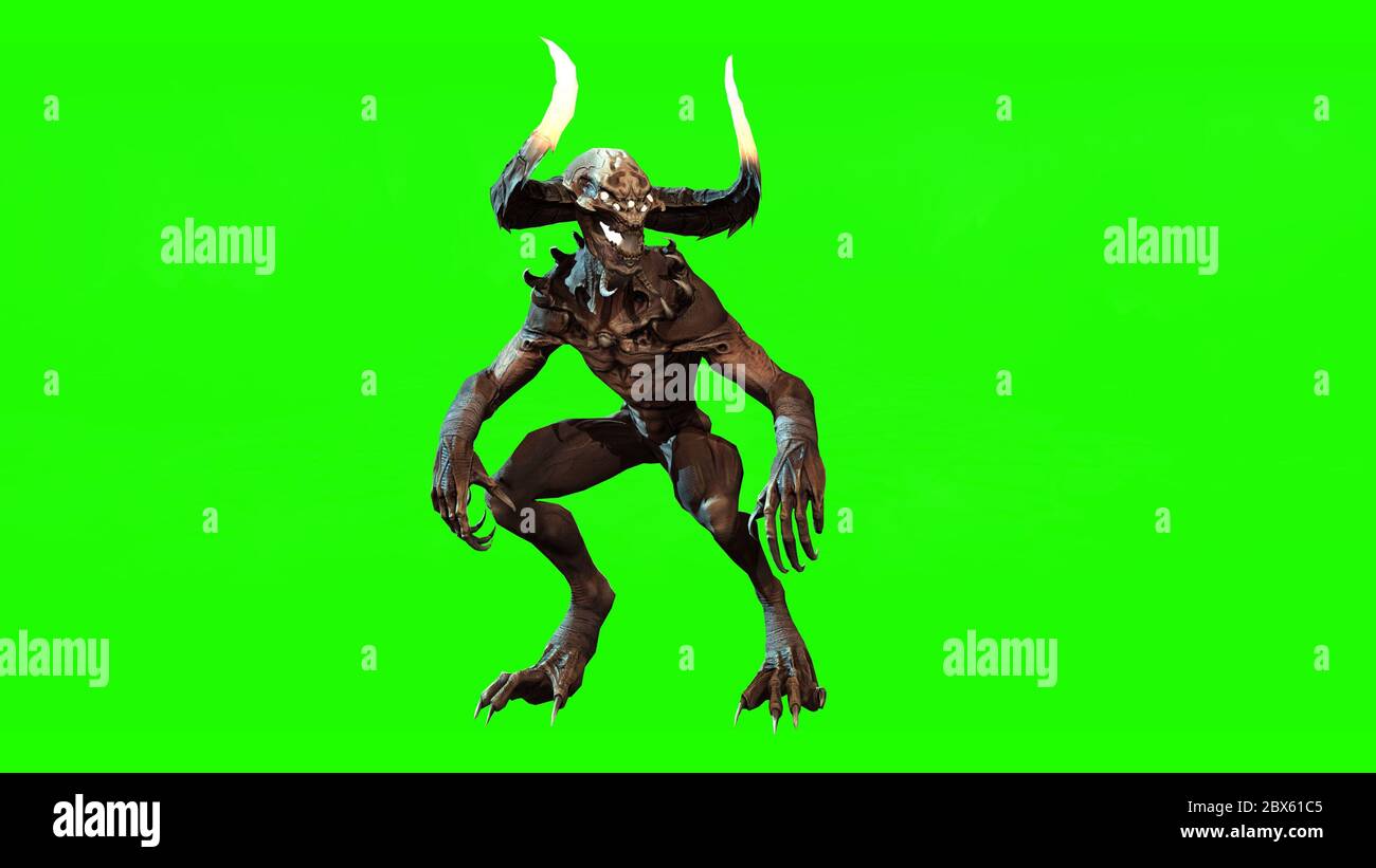 Demon mythical monster 3d render Stock Photo - Alamy