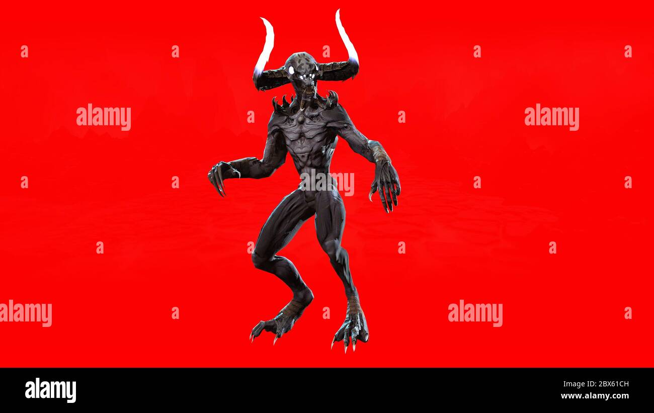 Demon mythical monster 3d render Stock Photo - Alamy