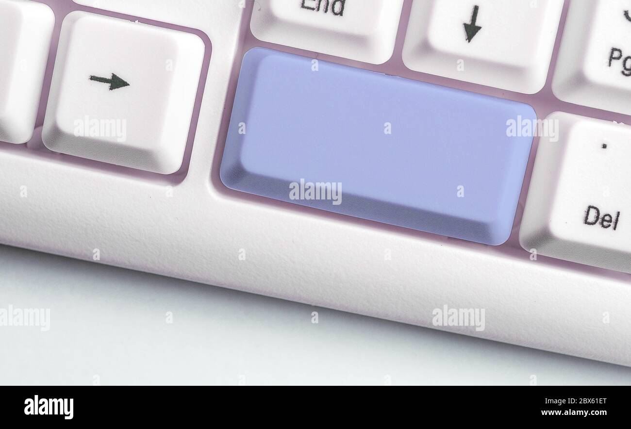 Pc Keyboard Key With Empty Note Paper Above Copy Space Stock Photo - Alamy
