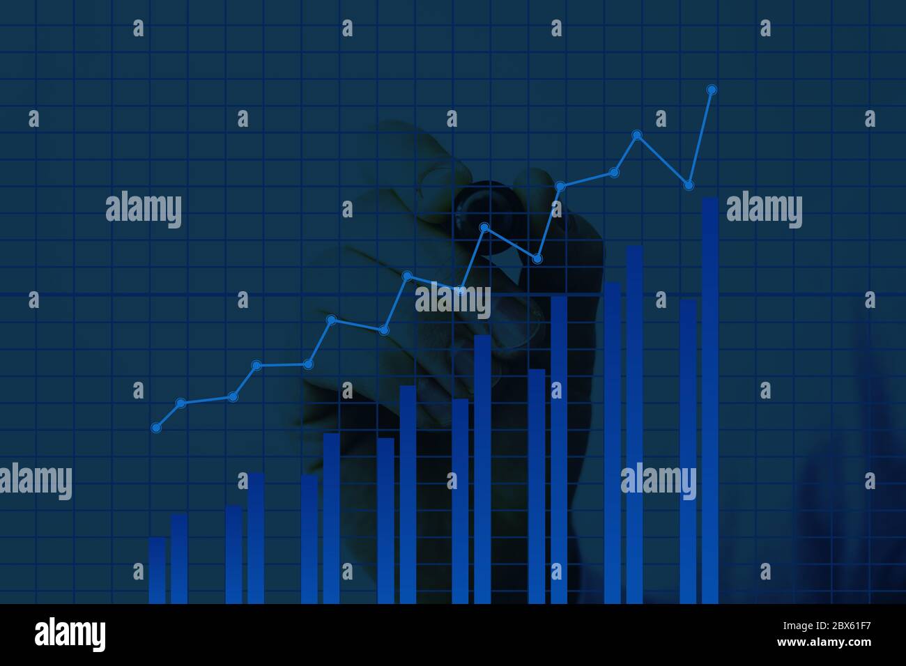 Ascending Growth Trends Movement Performance Financial Chart Status ...
