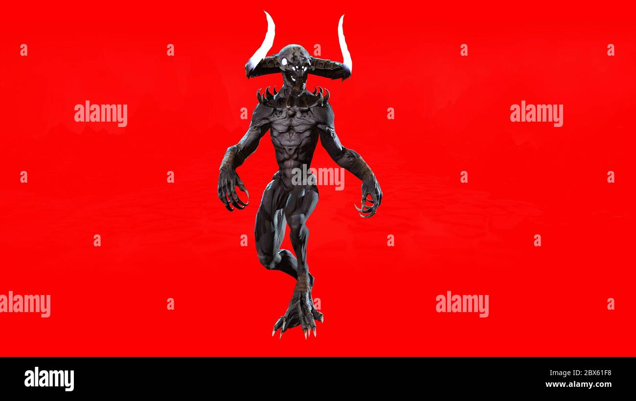 Demon mythical monster 3d render Stock Photo - Alamy