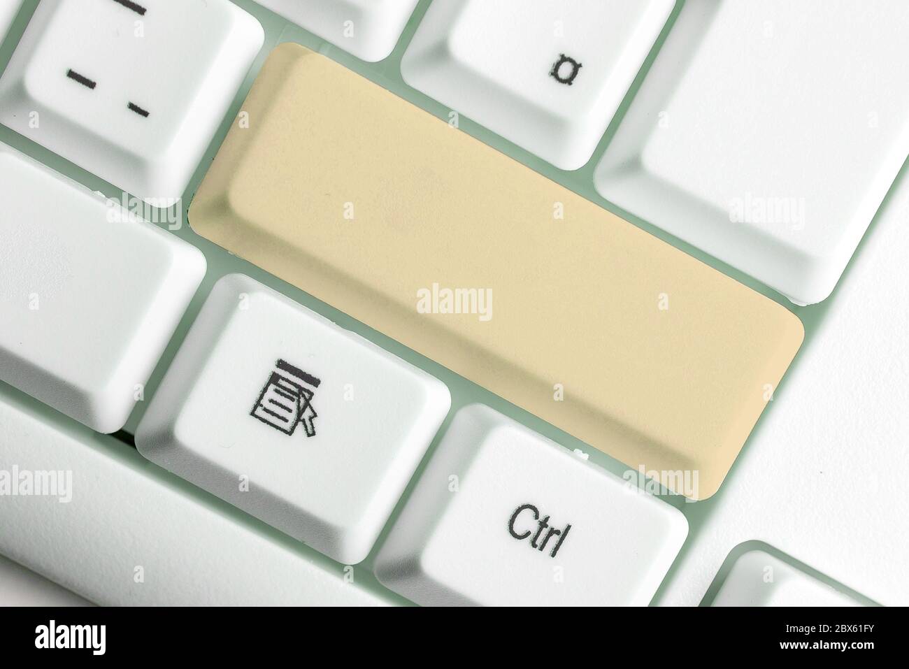 Pc Keyboard Key With Empty Note Paper Above Copy Space Stock Photo - Alamy