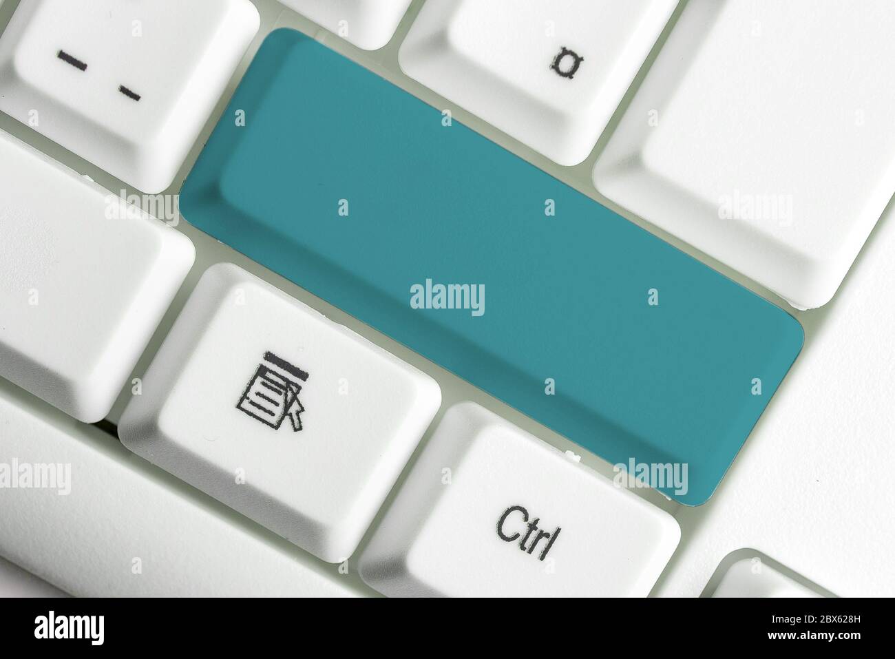 Pc Keyboard Key With Empty Note Paper Above Copy Space Stock Photo - Alamy