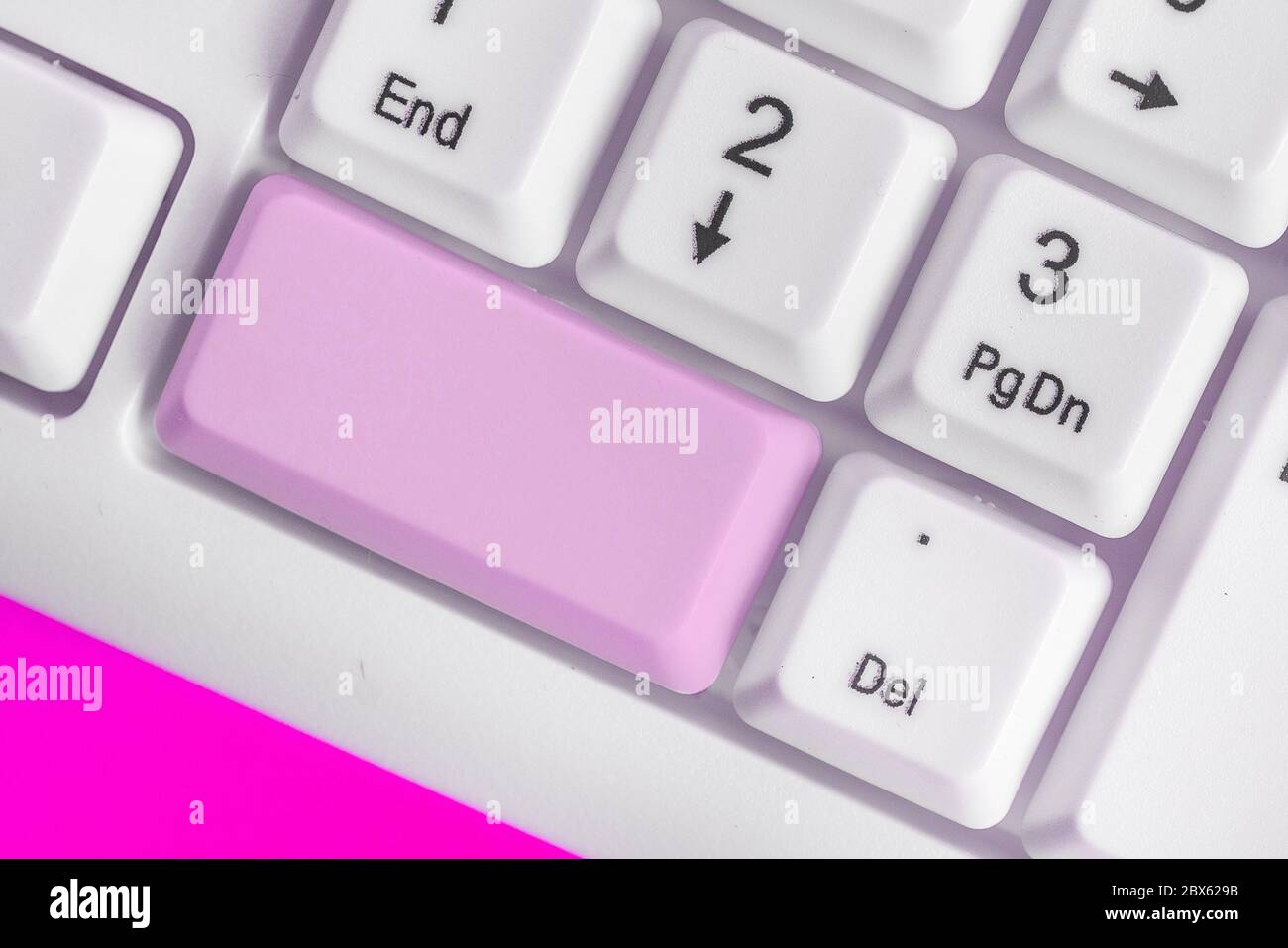 Pc Keyboard Key With Empty Note Paper Above Copy Space Stock Photo - Alamy