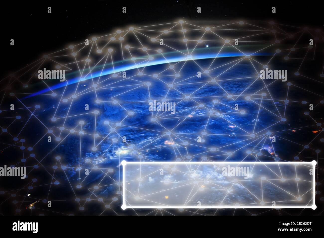 Digital Image of Distant Solar System Showing Global Technology ...