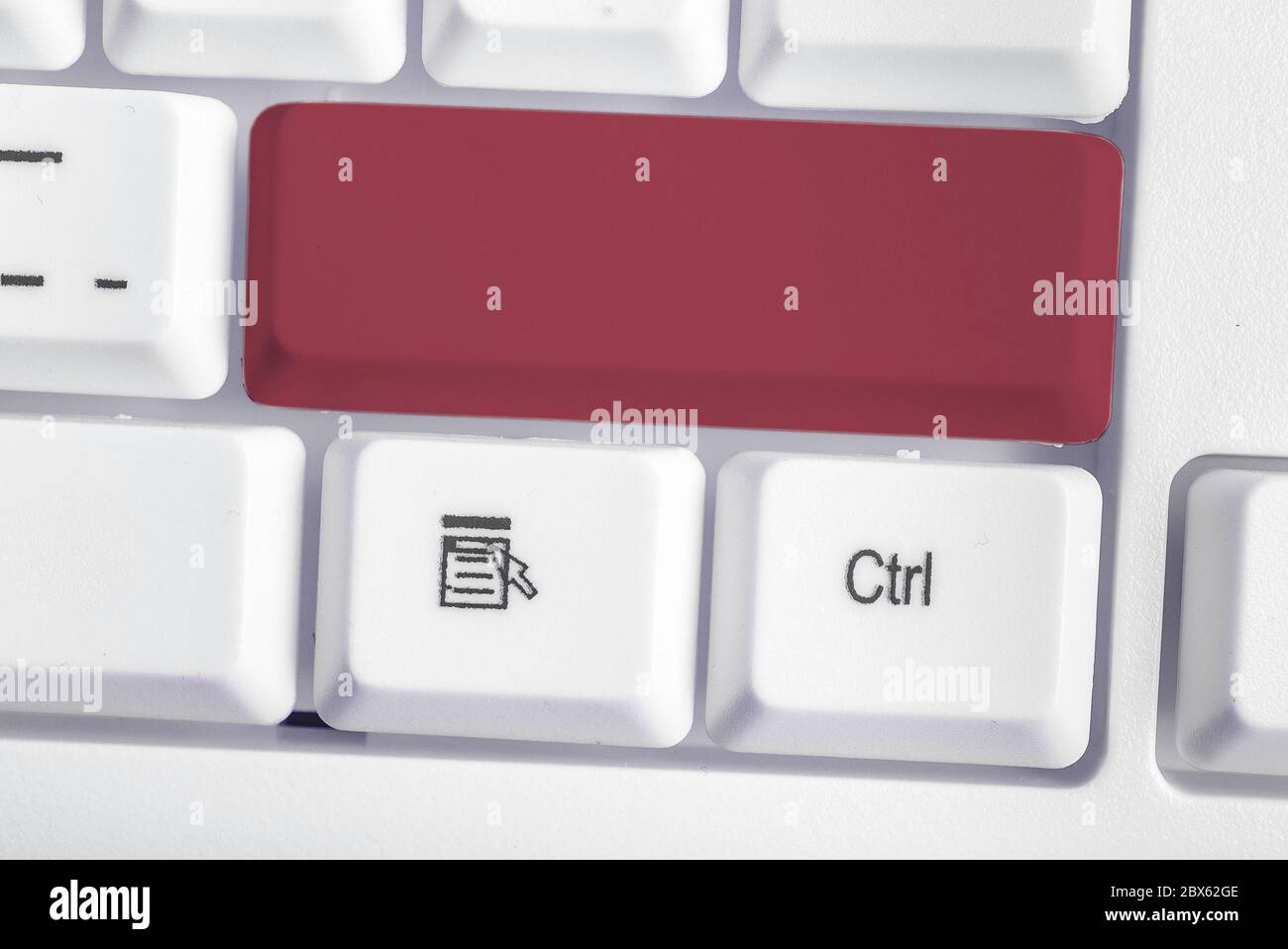 Pc Keyboard Key With Empty Note Paper Above Copy Space Stock Photo - Alamy