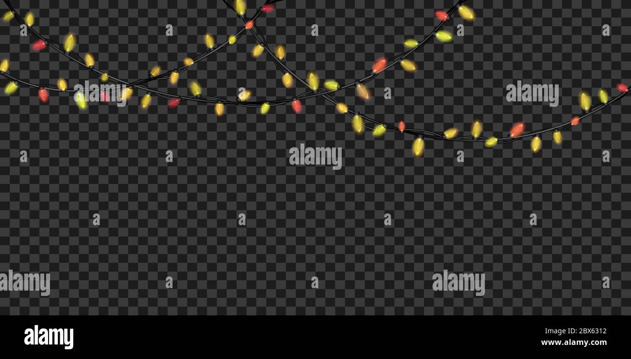 Christmas festive decorations, yellow translucent fairy lights ...