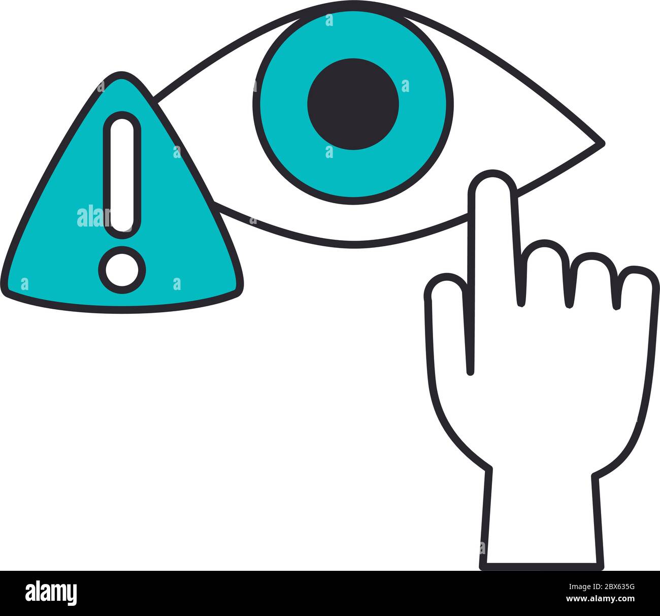 Avoid touch your eye Stock Vector Images - Alamy