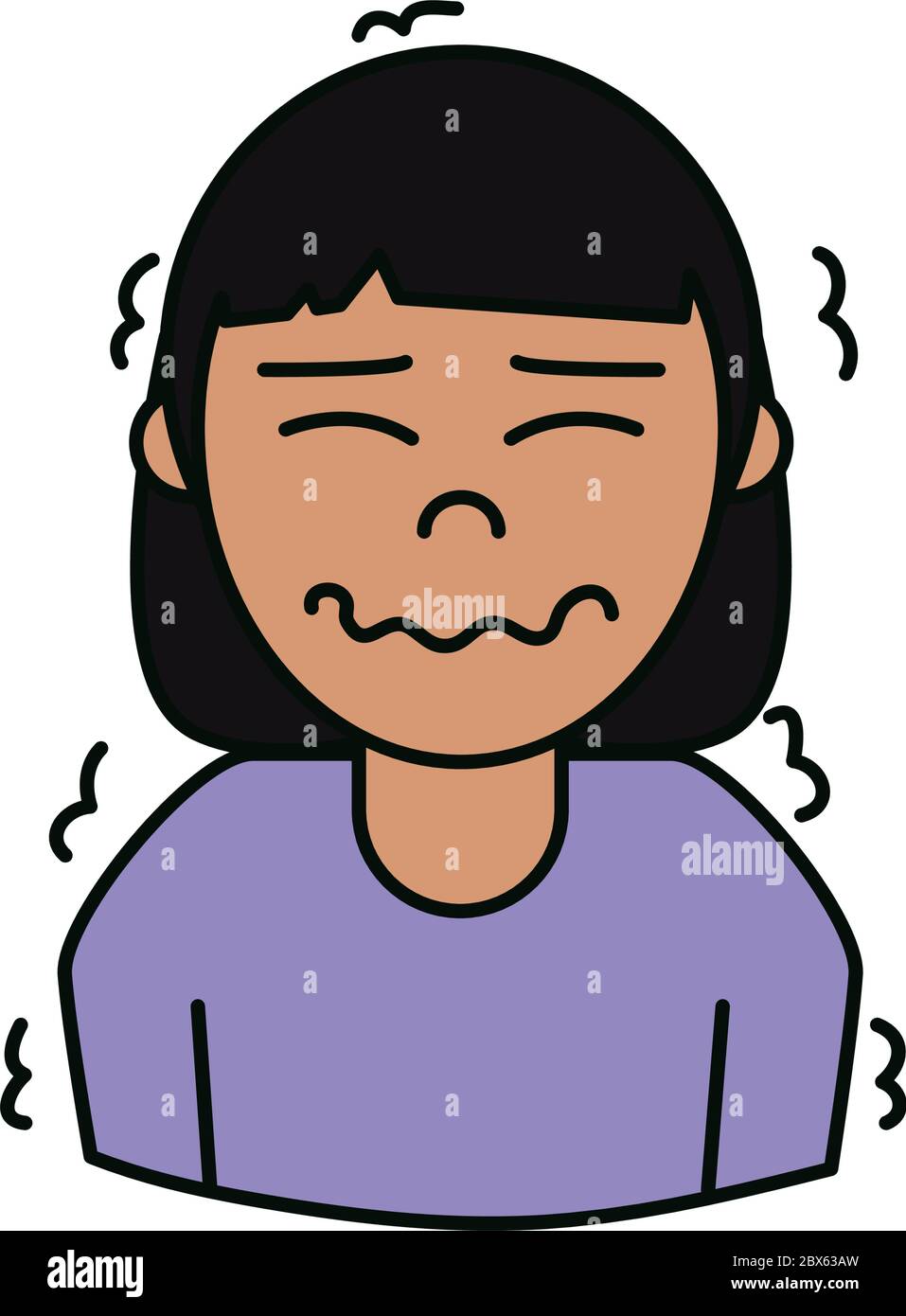 covid 19 coronavirus, woman with fever weakness symptom, prevention ...