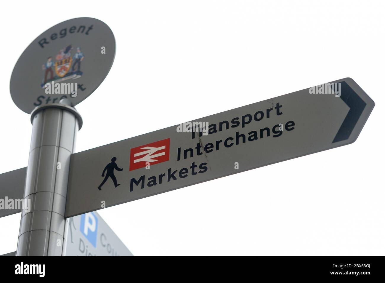 Barnsley directional street signs for DMC, Transport, Courts and ...