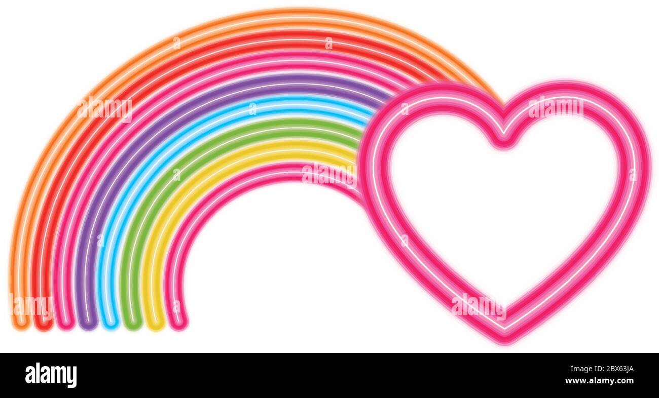 Isolated rainbow and heart vector design Stock Vector Image & Art - Alamy