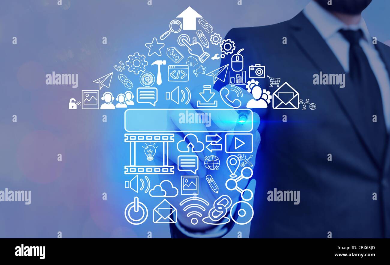 Information Digital Technology Network Connection Infographic Elements ...