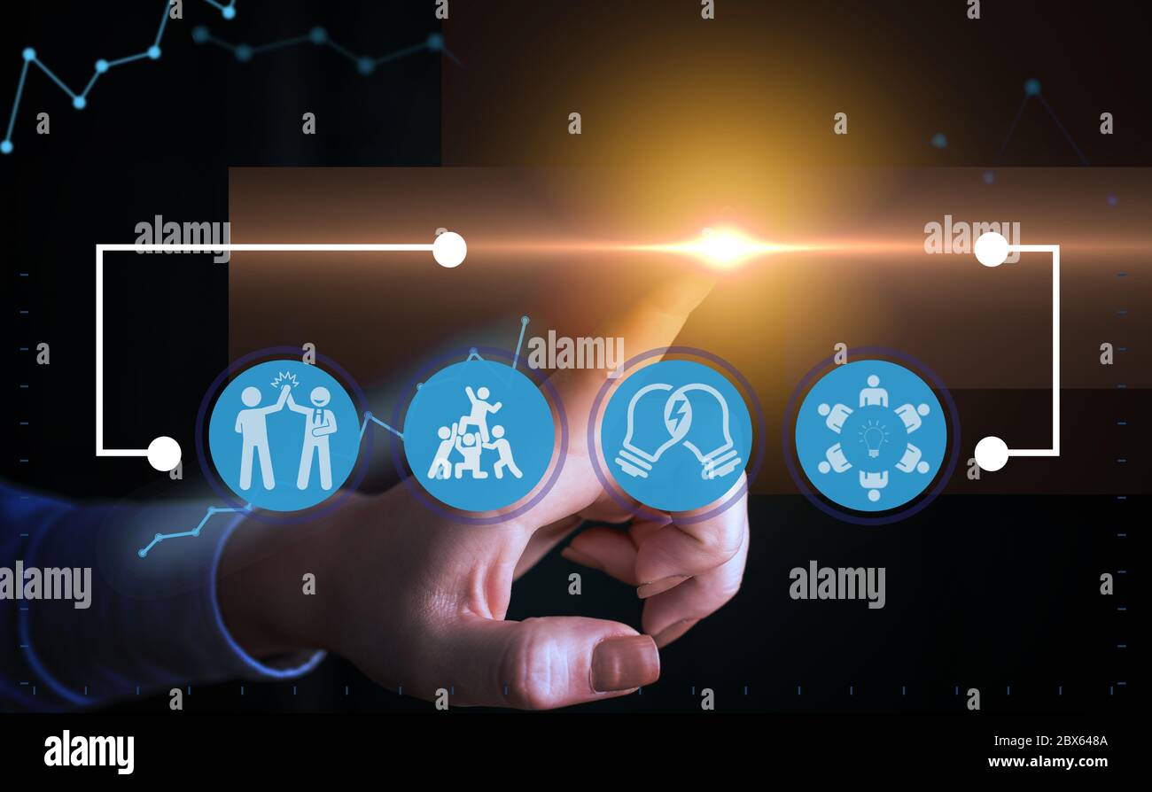 Information Digital Technology Network Connection Infographic Elements ...