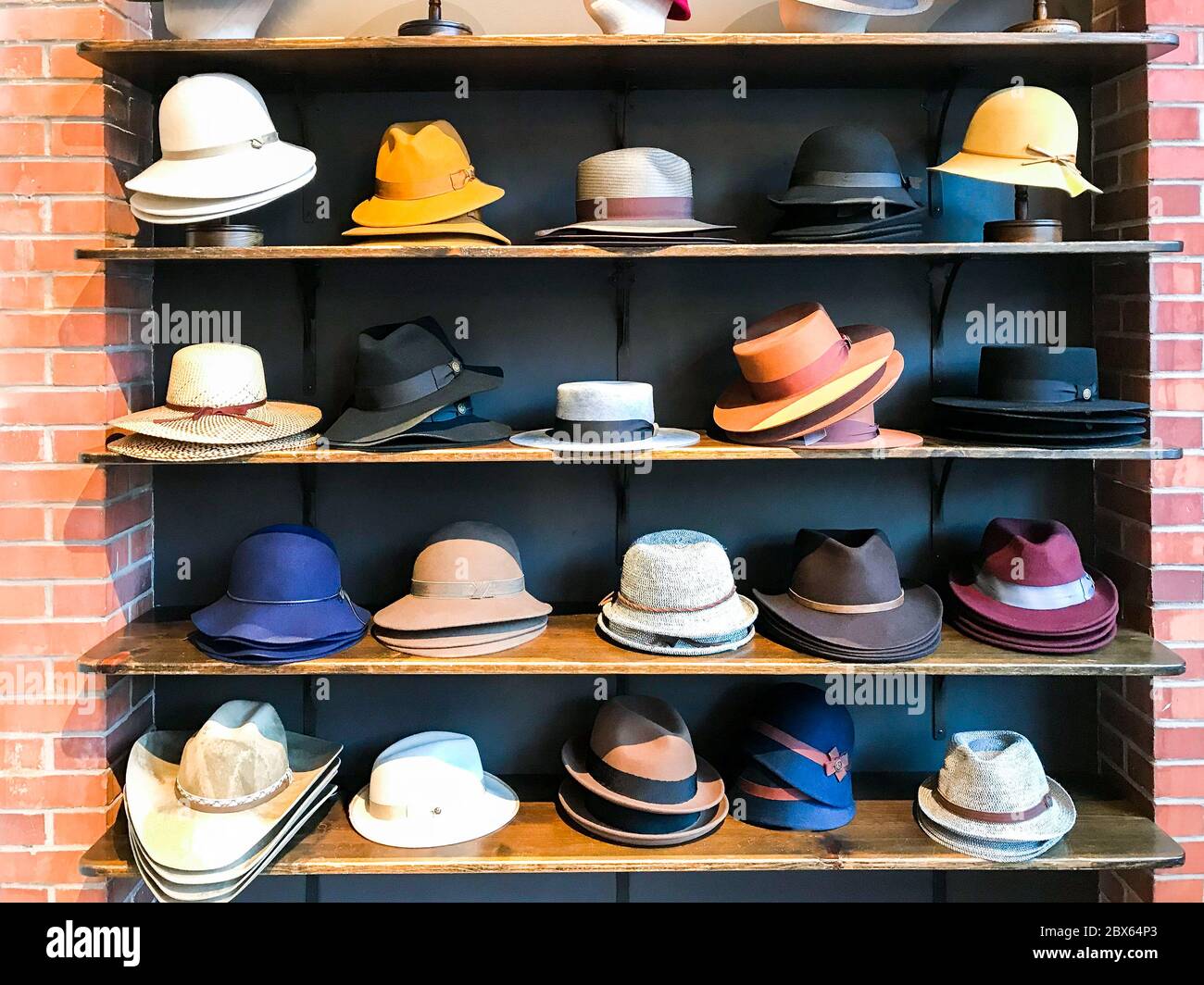 Hat wall display shop hi-res stock photography and images - Alamy