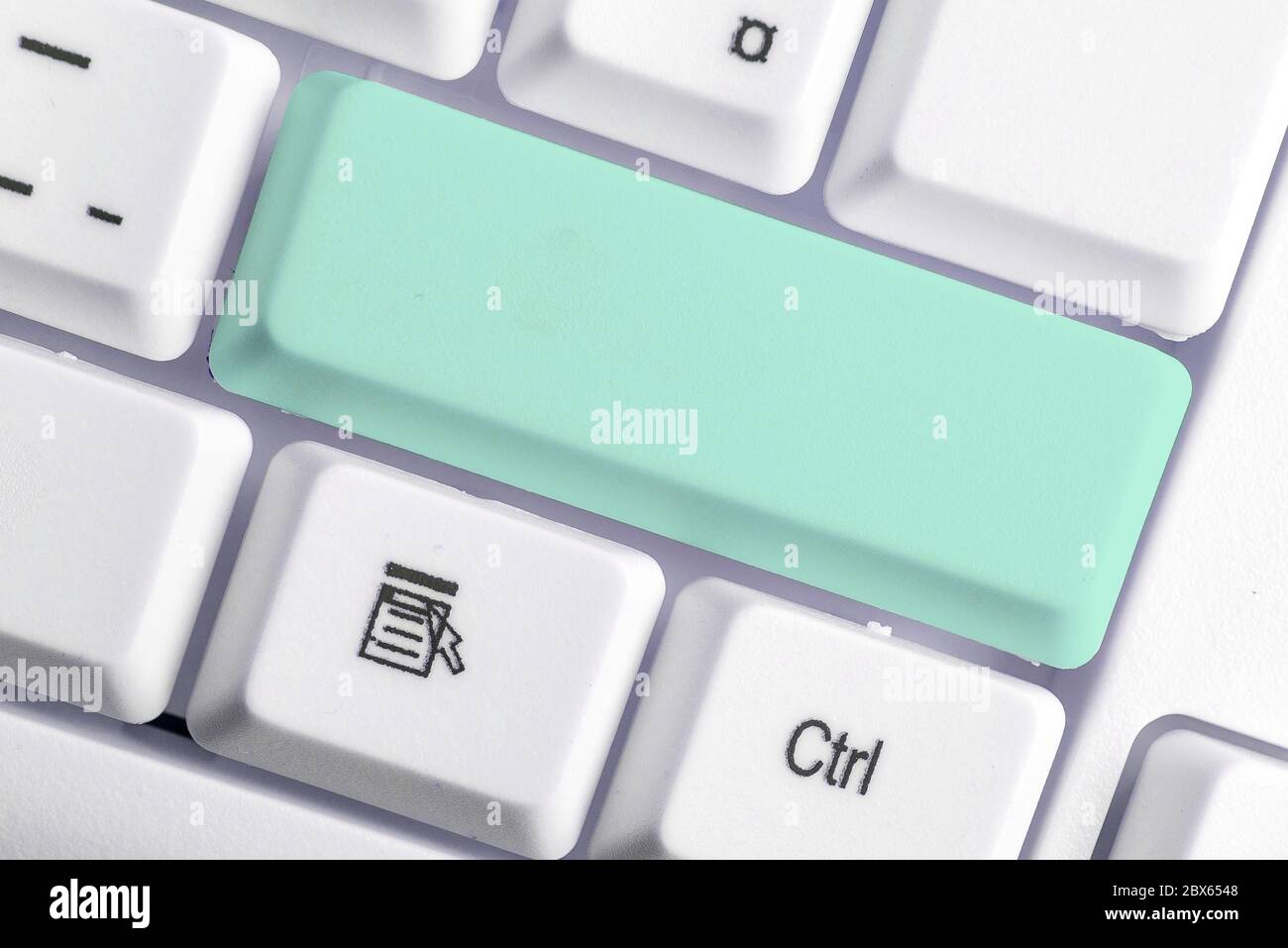Pc Keyboard Key With Empty Note Paper Above Copy Space Stock Photo - Alamy